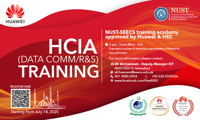 Huawei HCIA-Datacom/R&S Training at SEECS - School of Electrical Engineering and Computer ...
